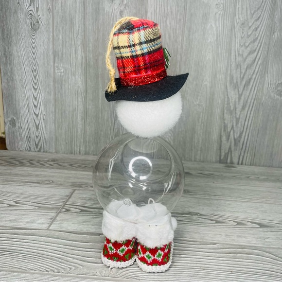 Hand Crafted | Accents | Diy Hand Made Snowman Plant Planter With Feet ...